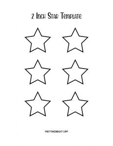 Star Template Printables: Large & Small Star Stencils – Party + Bright